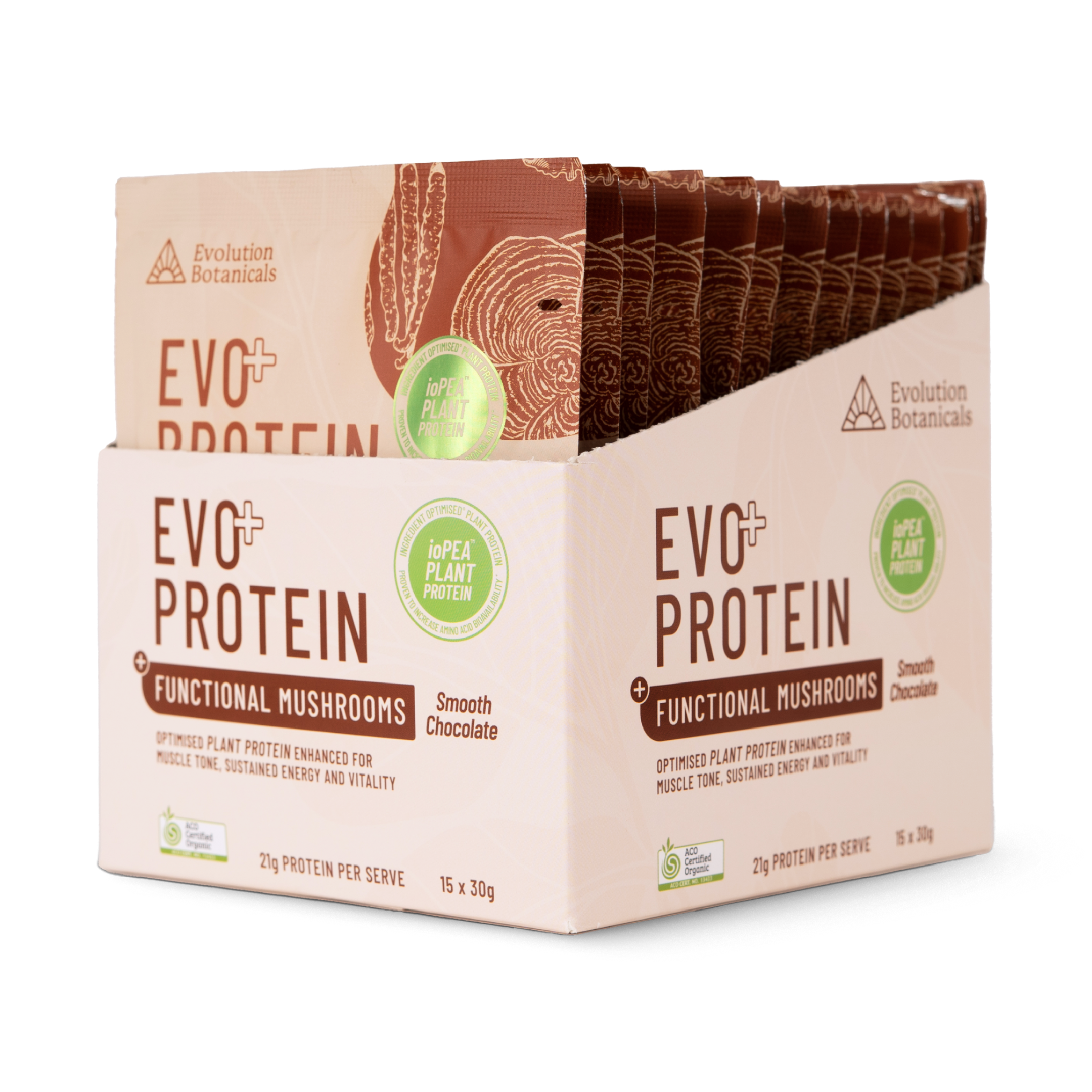 Evo Protein + Functional Mushrooms, Smooth Chocolate Sachets | Buy ...