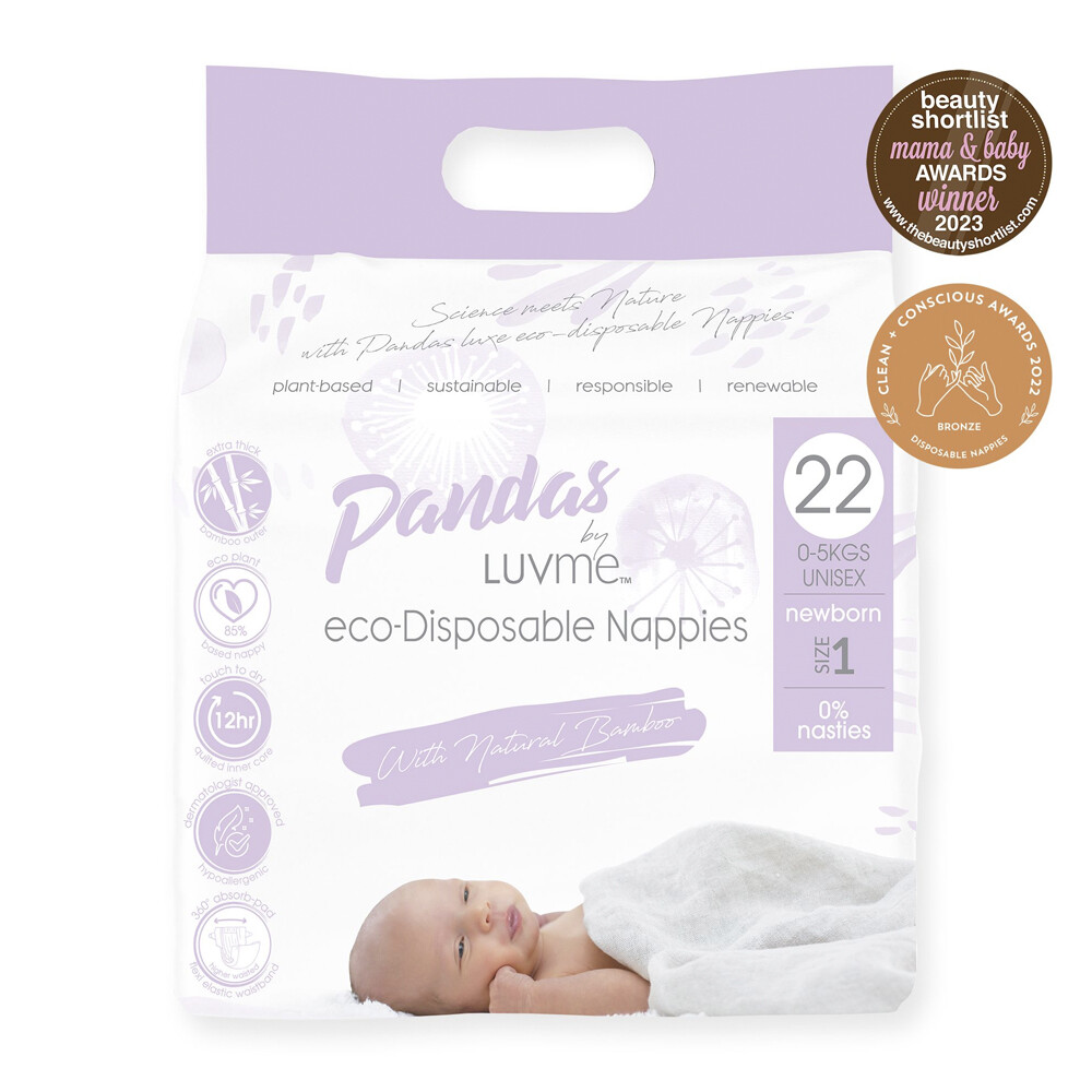 Pandas By Luvme Newborn (0-5kg) Size 1 Nappy | Buy Grocery Online ...